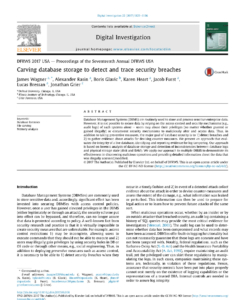 Carving database storage to detect and trace security breaches - Grier Forensics | Creating ...