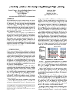 Detecting database file tampering through page carving - Grier Forensics | Creating advanced ...